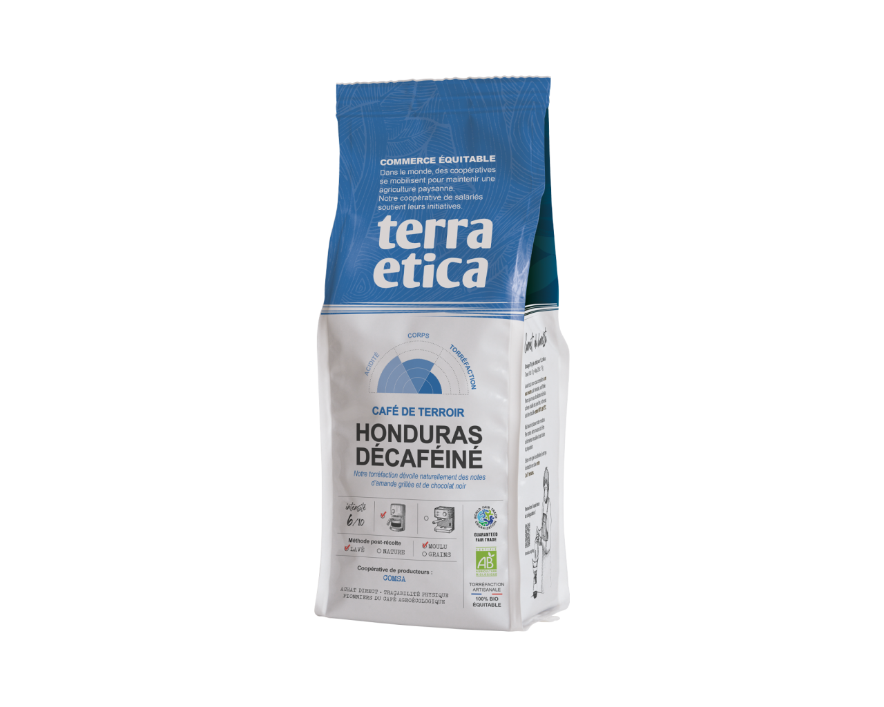 Arabica Décaféiné Honduras Moulu biologique et équitable 250g - Terra ...